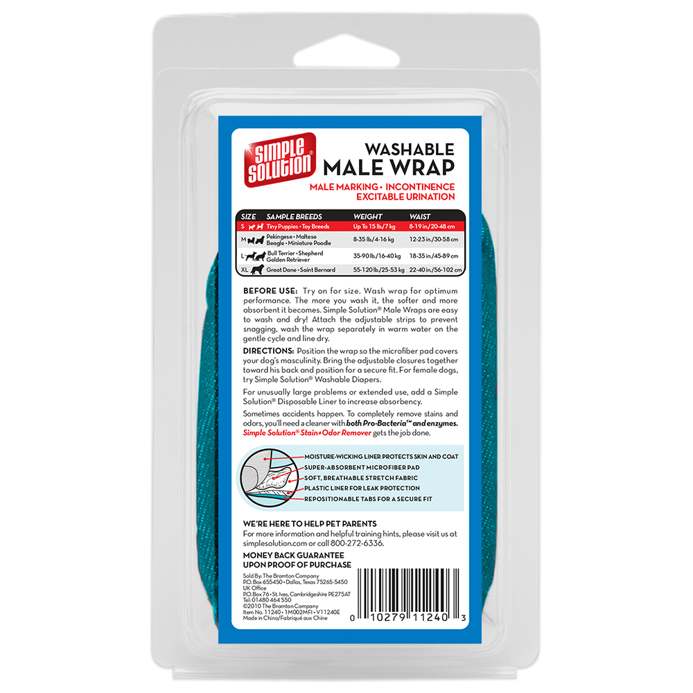 Washable Male Wrap | Simple Solution